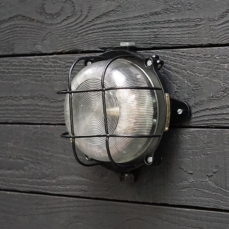 MV Excel | Marine Caged Bulkhead Light - Black – Trinity Marine